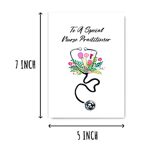 NSLDesigns To A Special Nurse Practitioner Card - Nurse Practitioner Card - Cute Gratitude Card - Nurse Practitioner Greeting Card