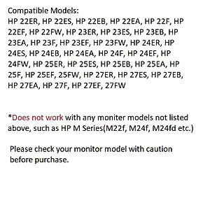 Monitor VESA Adapter Arm/Mount Compatible with HP Pavilion 22F 22ER 22ES 22EB 22EA - 23ER 23F 23ES 23EB 23EA - 24F 24ER 24ES 24EB 24EA - 25F 25ER 25ES 25EB 25EA - 27F 27ER 27ES 27EB 27EA