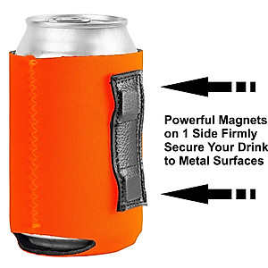 Stop Staring At My Cock Magnetic Can Coolie (Orange)