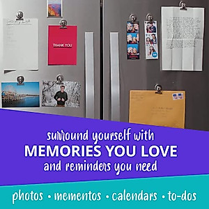 Papercode Magnetic Clips for Whiteboard & Fridge - 12 Pack Scratch-Free Refrigerator Magnet Clips Heavy Duty for Organizing & Decorating Kitchen or Office with Free Notepad