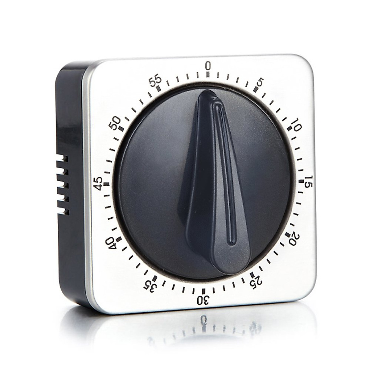 Kitchen Timer 60 Minute Timing with 80dB Alarm Sound Magnetic Countdown Timer Home Cooking Baking Washing Steaming Manual Timer Stainless Steel Face Mechanical Timer