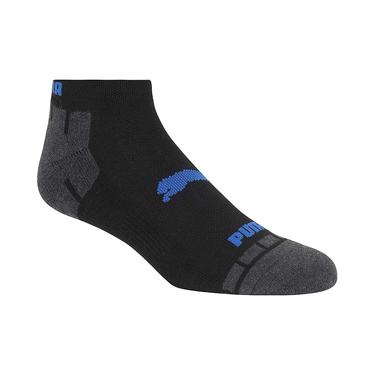 PUMA mens 8 Pack Low Cut Running Socks, Black, 10 13 US
