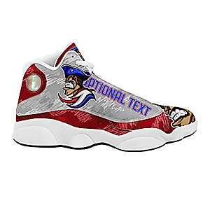 Customized Basketball Shoes with Mascot or Logo Abstract Camouflage Design and Optional Custom Text