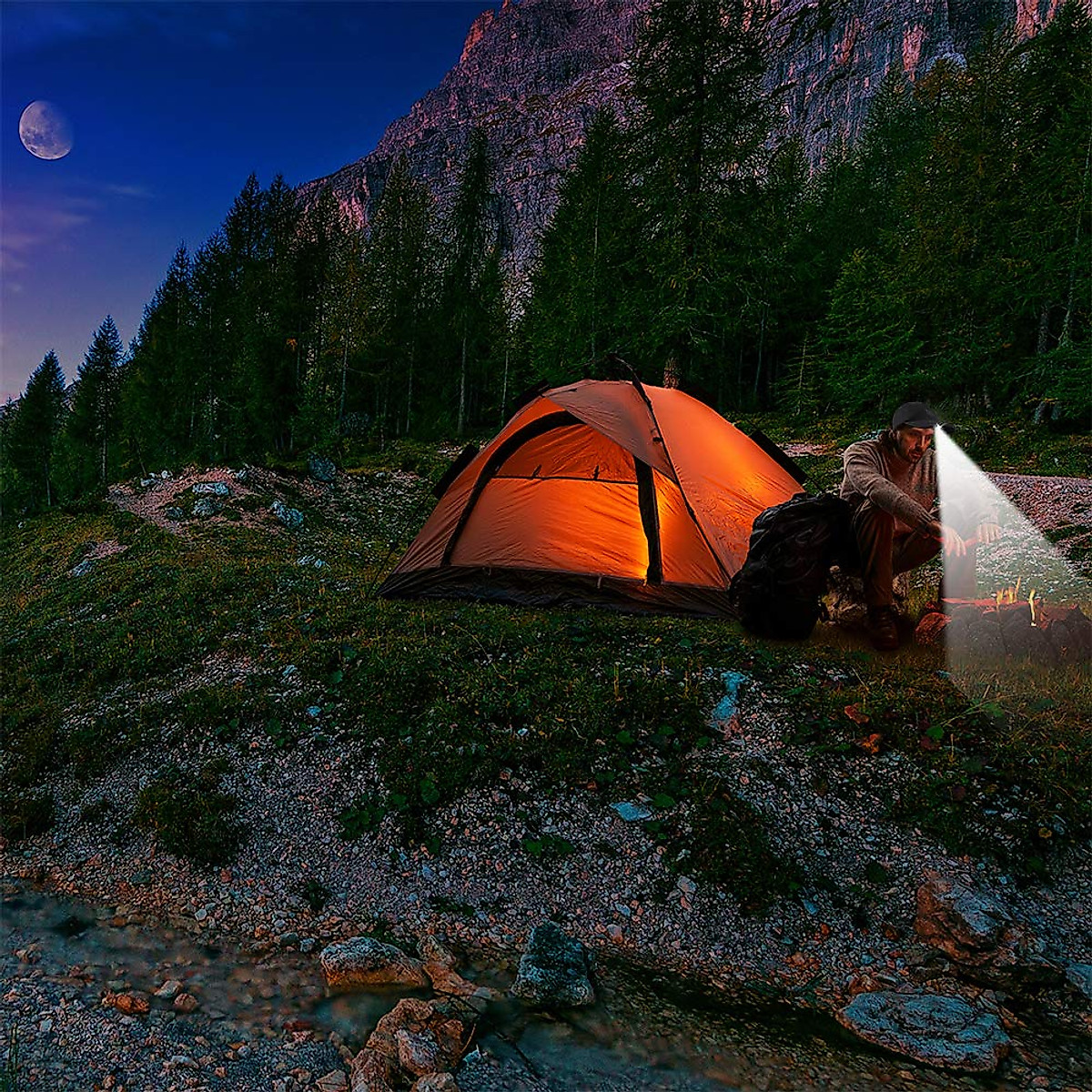 LED Hat Light - POWERCAP 2.0 Baseball Cap with Light Built in - LED Cap Visor Light with Bright Headlight (2.0 Real Tree Edge)