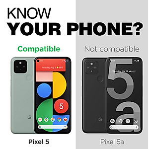 ENCASED RebelShield Designed for Pixel 5 Case with Screen Protector, Heavy Duty Full Body Protective Cover with Build-in Screen Guard for Google Pixel 5 5G - Blue