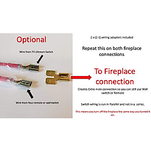 Fireplace Remote Control WiFi Smart Switch ON/Off to Voice Activated Fireplace - 2 Wire Quick Connect for Easy installation for Millivolt Gas Valve, Electronic Spark Ignitions. 2.4Ghz pairing ONLY