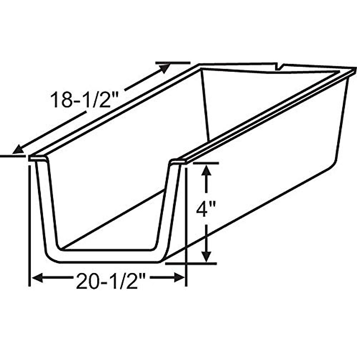 Strybuc Industries 45-90 Cabinet Drawer Insert, 20-1/2" Width x 4" Height, Plastic, 4.3" x 18.9" x 20.5"