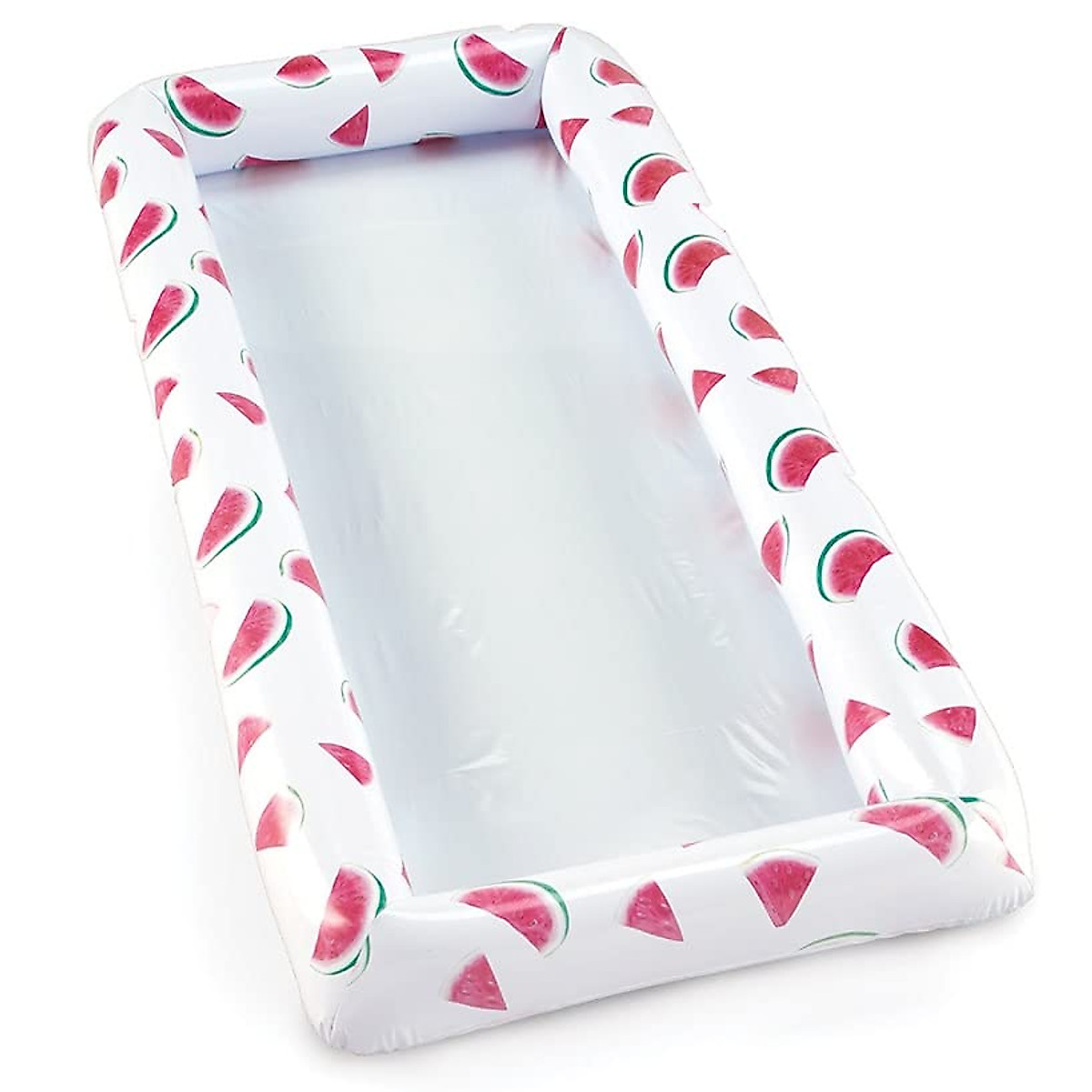 MSR Imports Inflatable Blow Up Ice Holder Rectangular Buffet and Salad Bar - Watermelon, White
