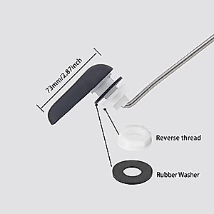 HYiJiaQi 2PCS Toilet Tank Flush Lever Handle, Universal Front Mount with Nut Lock,Zinc Alloy Toilet Handle,Matte Black Finish,Stainless Steel Rod, Fits Most Toilets