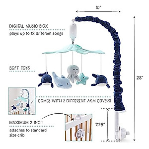 The Peanutshell Nautical Musical Crib Mobile