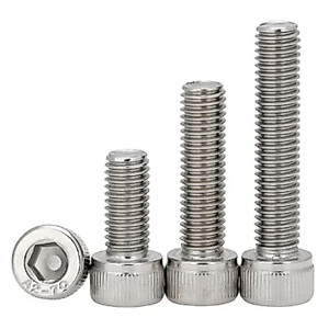 MonsterBolts - M2 x 10mm Socket Head Screws, DIN 912, A2 Stainless Steel, 20 Pack