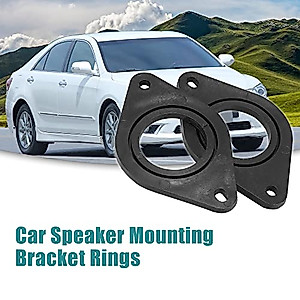 ACROPIX Car Tweeter Speaker Mounting Adapter Bracket Rings Fit for Toyota Camry - Pack of 2 Black