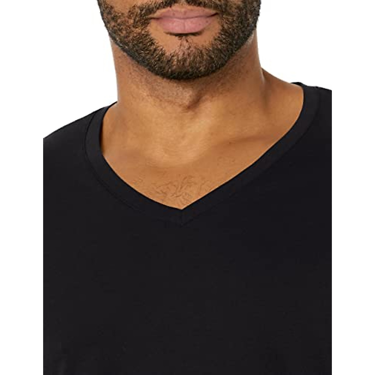 A|X Armani Exchange Men's Basic Pima V Neck Tee, Black, Medium