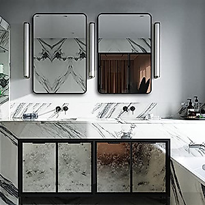 Wall Mirror 30x40 Inch Bathroom Mirror Wall-Mounted Mirror 40 x 30 Vanity Mirror for Vertical or Horizontal Hanging Rectangle Modern Mirror with Black Frame