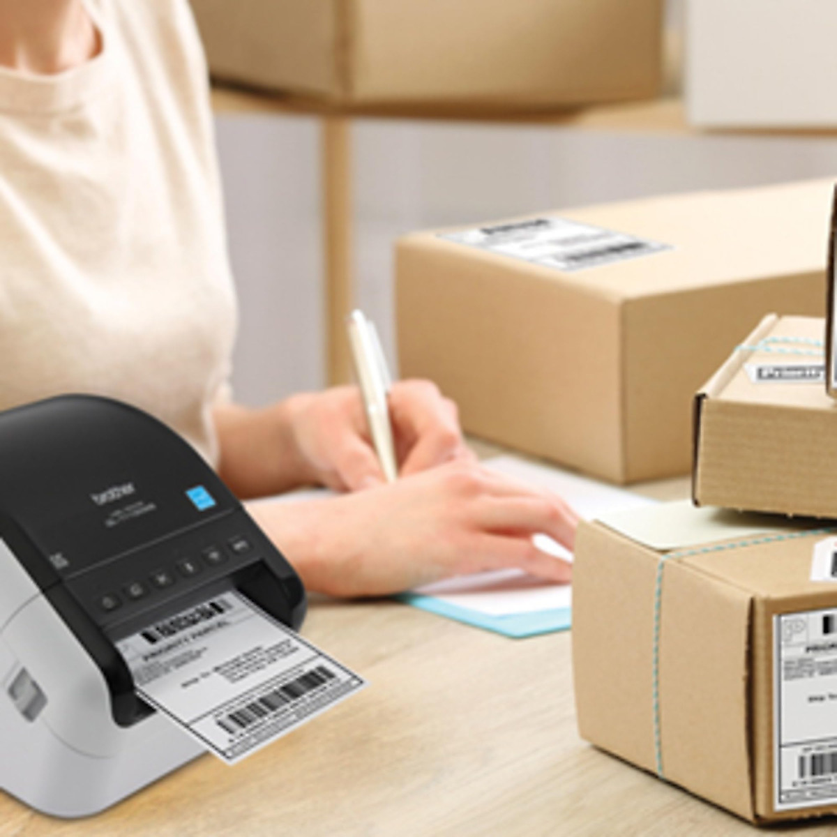 Brother QL-1110NWB Wide Format, Postage and Barcode Professional Thermal Label Printer with Wireless Connectivity