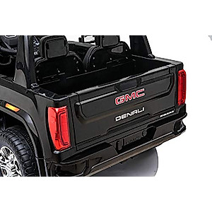 DAKOTT GMC Sierra Denali HD Two Seater 12 Volt Ride-On Truck w/ 2.4G Remote Control, LED Lights, Horn, Music, MP3/USB, Storage Box, Spring Suspension, Electric Vehicle for Kids .
