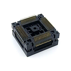 QFP144 Coverless Programming Adapter Socket/Burning Socket/IC Test Socket IC201-1444-026, 144-Pin, 0.5mm Pitch, IC Test Burn-in Socket, Applied to QFP144, TQFP144, FQFP144, PQFP144 Packages.