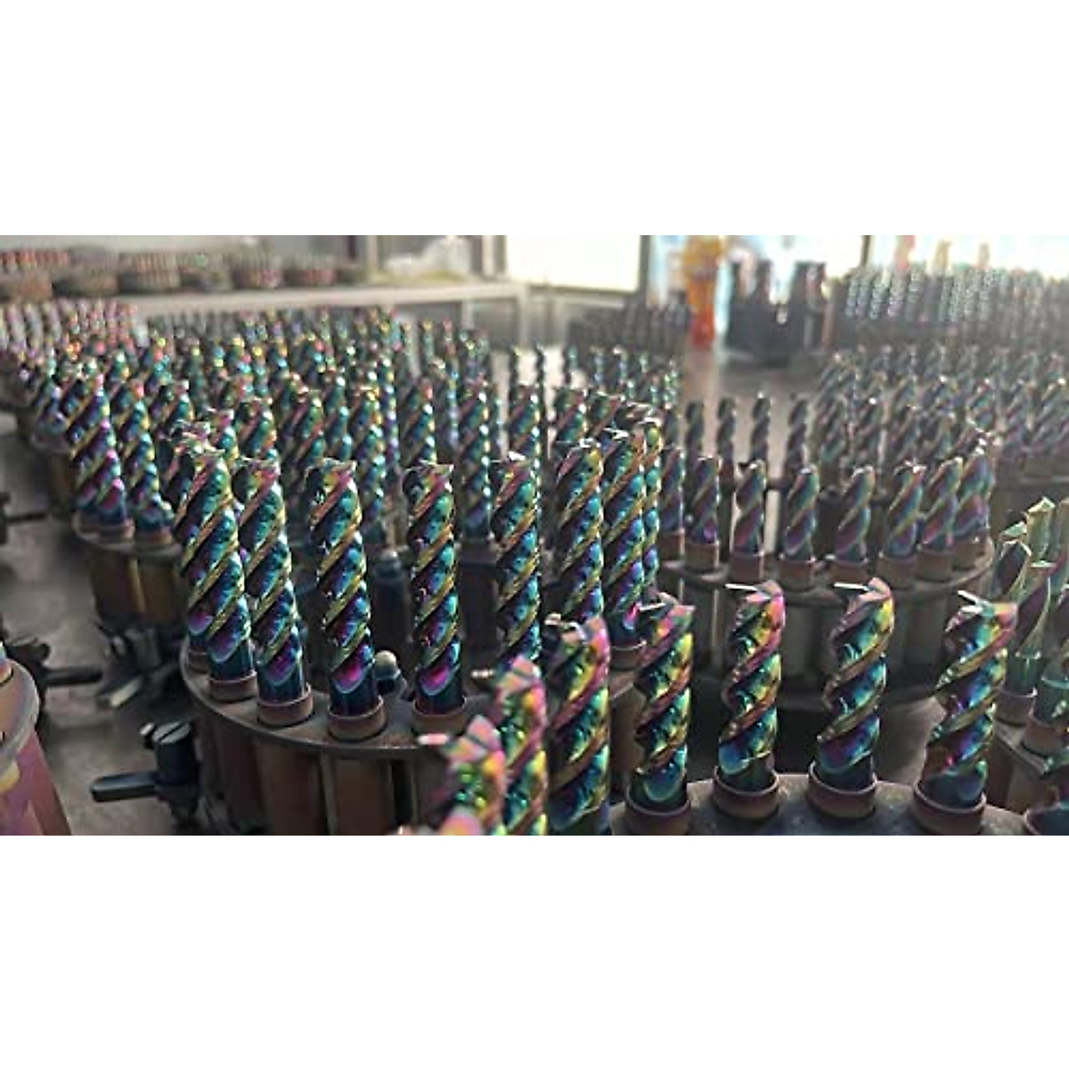 WEXWE Tools DLC Series Carbide Square End Mill, Diamond-Like Coating, End Mill for Aluminum, Copper, Magnesium Alloys, High Silicon Aluminum, Composite Materials,3 Flute,1/8 Shank(.125(1/8)", 5pcs)