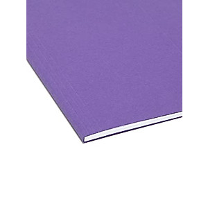 Smead Colored Hanging File Folder with Tab, 1/5-Cut Adjustable Tab, Letter Size, Purple, 25 per Box (64072)