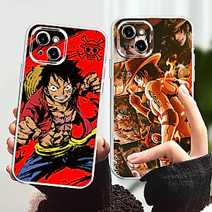 Staremeplz Compatible with Samsung Galaxy S9 Plus Case One -Piece Anime Design [with Vision Keychain and 50pcs Stickers] Cartoon Transparent Soft Silicona Case for Samsung Galaxy S9 Plus