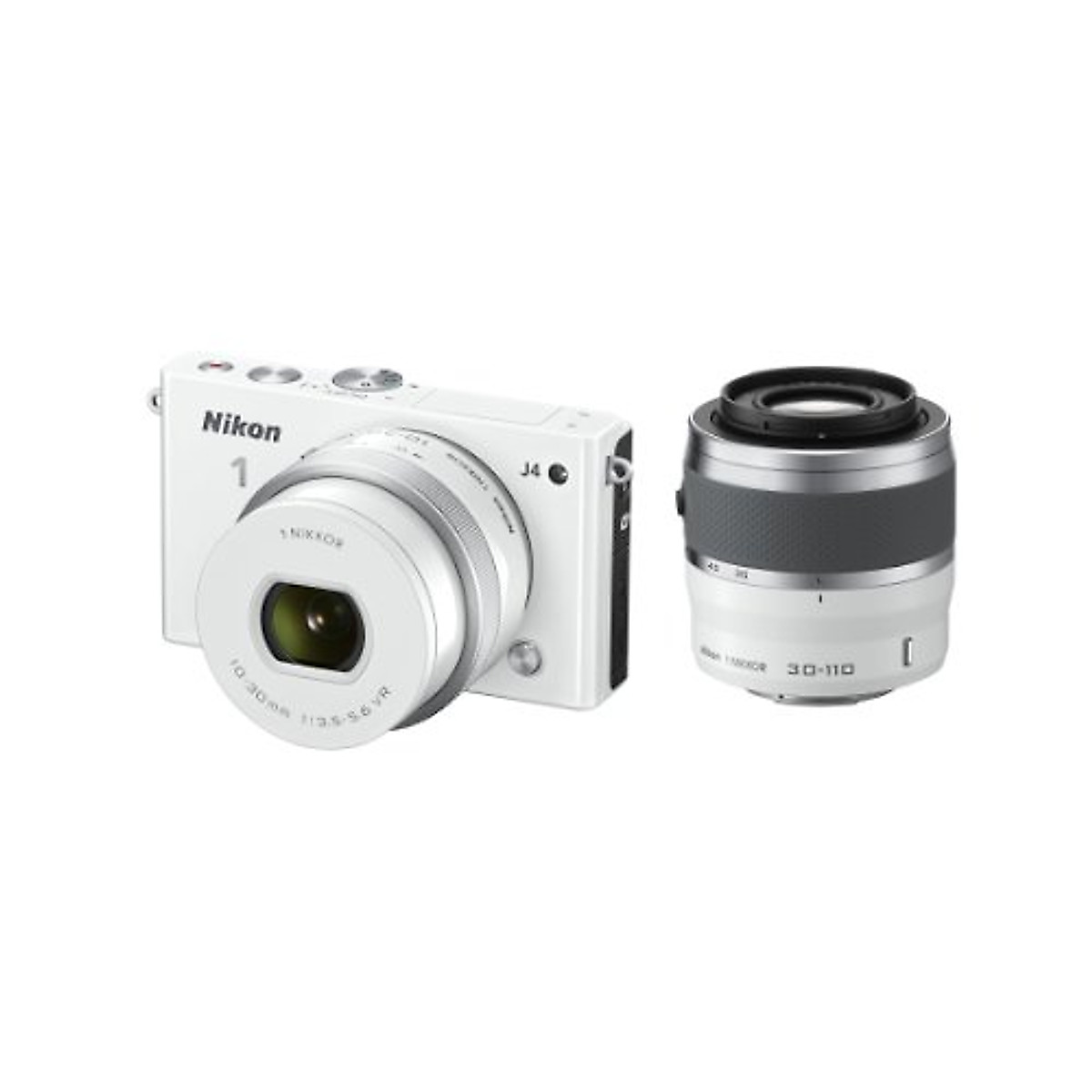 Nikon 1 J4 Digital Camera with 1 NIKKOR 10-30mm f/3.5-5.6 PD Zoom Lens and 30-110mm f/3.8-5.6 Lens (White) (Discontinued by Manufacturer)
