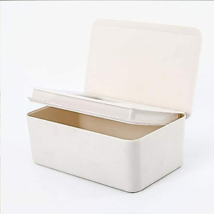 XUSHAN Baby Wipes Dispenser, Container for Wipes, Wet Wipes Box with Sealed Lid, Diaper Storage Case, Toilet Tissue Dispenser Box(White(1 PC))