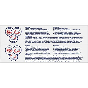 Super Poligrip Zinc Free Denture and Partials Adhesive Cream, 2.4 ounce (Pack of 4)