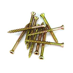 HighPoint Trim Head Screws, Yellow Zinc, 7 x 1", 100pc