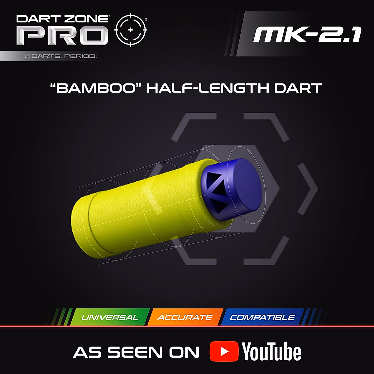 DART ZONE Pro-Series MK-2.1 Foam Dart Blaster – 150 FPS Foam Dart Gun for Adults – Soft Bullet Toy Gun for Ages 14+ – 18 Half Length Darts, 3 Mags, Eyewear, Holsters – Toy Pistol Blaster, 125 ft Range