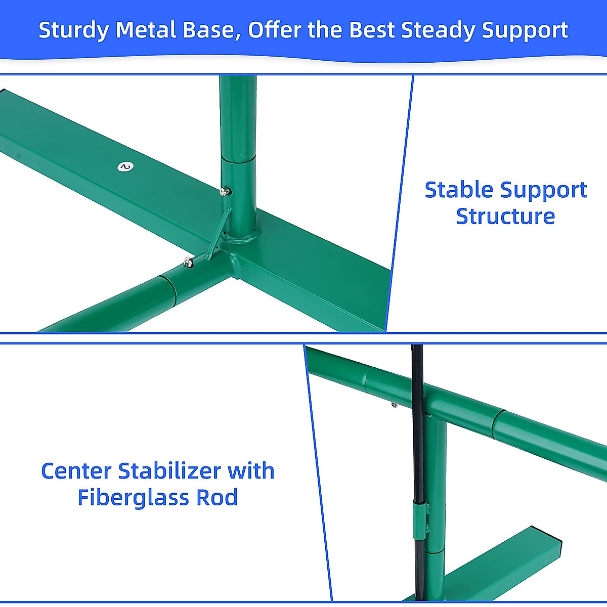 KL KLB SPORT Portable Pickleball Net System Regulation Size Net Set 22FT for Indoor and Outdoor, Designed for All Weather Conditions with Steady Metal Frame, Strong PE Net and 600D Carrying Bag