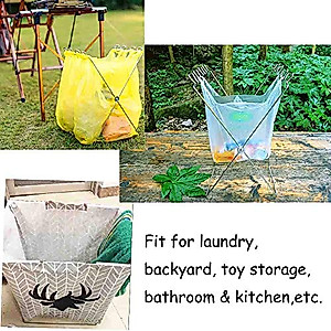 Trash Bags 1 Gallon-12 Gallon Holder Stand(free adjusted), Waste Sorting Bin, Grass Clippings Portable Fold Up Can, Trash Stand Holder for Camping Recycling Suitable in Bedroom, Kitchen, Camping