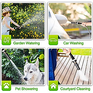 FUDESY 10ft Metal Garden Hose, Heavy Duty 304 Stainless Steel Water Hose Extension, Flexible, Lightweight, Kink & Tangle Free, Rust Proof, High Pressure, Easy to Store for Yard, Outdoor, RV(No Nozzle)