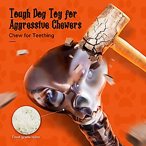 Nylon Dog Toys for Aggressive Chewers, Squeaky Tug of War Dog Toy with Rope, Interactive Dog Toys with Squeaker for Small Medium Large Dogs Breeds, Almost Indestructible Tough Durable Pet Toys