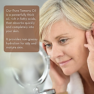 Pure Body Naturals Cold Pressed Tamanu Oil, 4 Fl Oz - Calms Irritated Skin - Moisturises Dry Scaly Skin