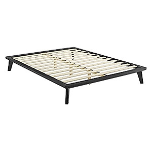 Classic Brands Canton Wood Platform Bed Frame Black, Queen