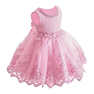 LZH Baby Girls Dress Formal Gowns Pageant Birthday Lace Wedding Dress Toddler