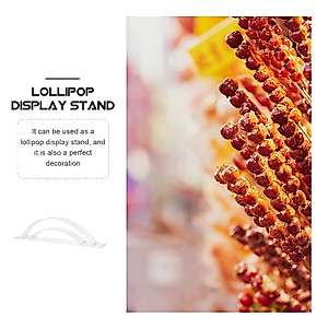 Hemoton 1pc Lollipop Stand Lollipops Stand Lollipop Display Stand Clear Display Stand Simple Lollipop Holder Cake Pop Stand Lollipop Candy Table Holder Cupcake Acrylic Material Pan Round
