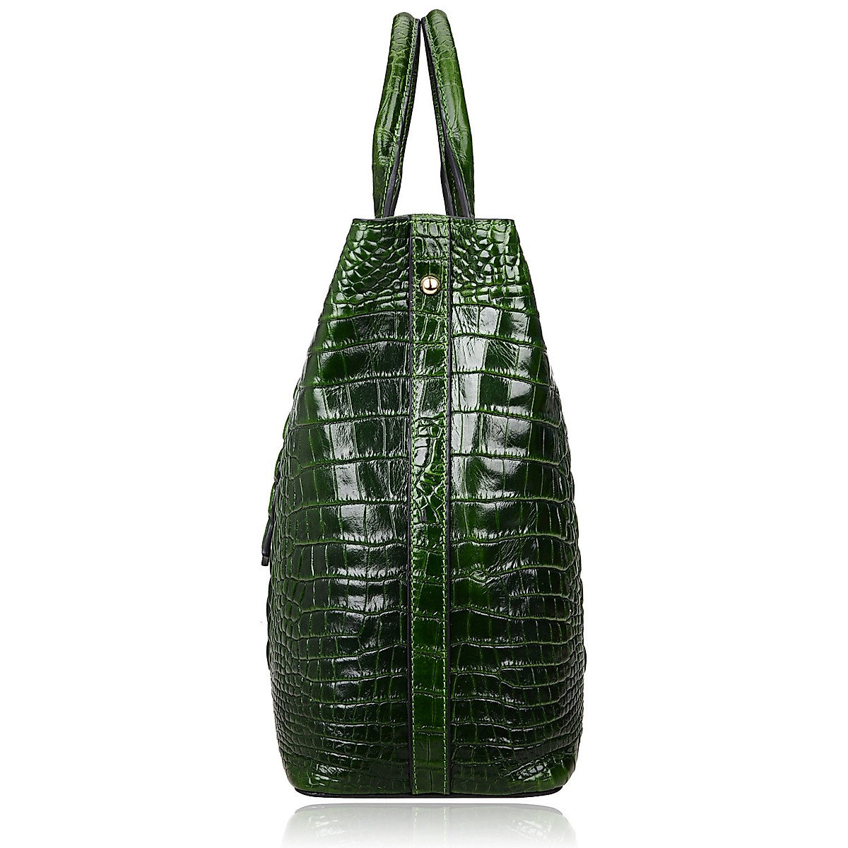 PIJUSHI Designer Top Handle Satchel Handbags for Women Crocodile Handbag and Purse Leather Tote Bags (6061 Green)