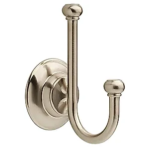 DELTA FAUCET PTR35-BN Porter Double Towel Hook, SpotShield Brushed Nickel