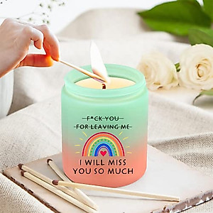SOGLIM Scented Candles - Going Away Gifts for Coworker, Boss - Farewell Gifts, Miss You Gifts, Coworker Leaving Gifts, Goodbye Gifts for Friend - Funny Co-Worker Candle, Boss Leaving Gifts