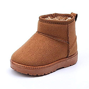 MK MATT KEELY Winter Boots Boys Girls Soft Warm Shoes Toddler Black Snow Boots 10 Toddler Khaki