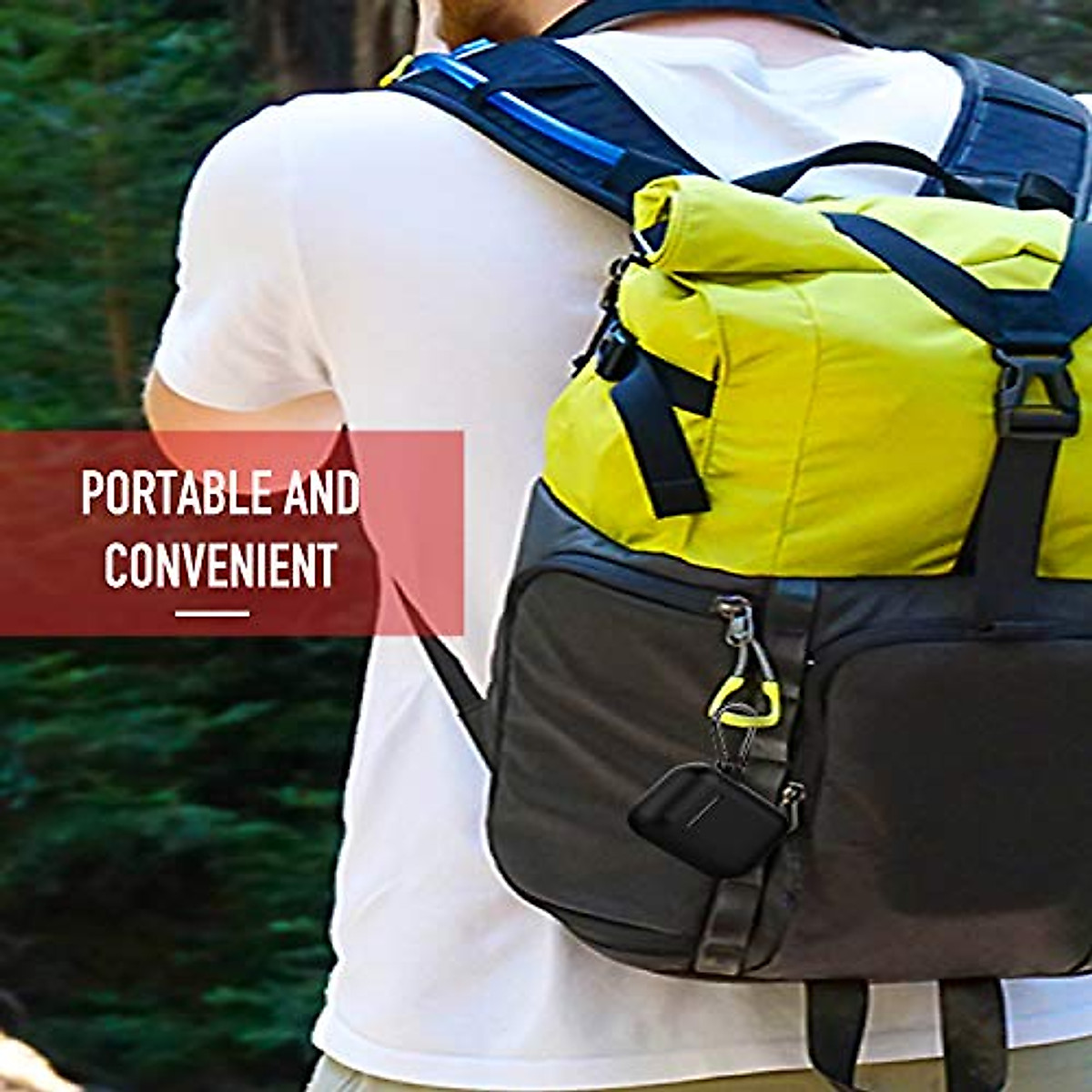 Coffea Protective Silicone Case with Keychain for Apple AirPods 2 (Black)