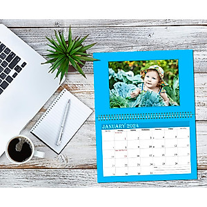 2024 Photo Frame Wall Spiral-bound Calendar (Add Your Own Photos) - 12 Months Desktop/Wall Calendar/Planner - (Geometrics Edition #005)