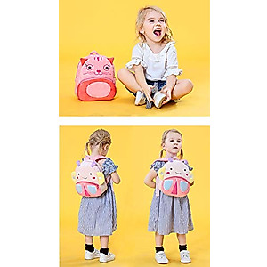 Ladyzone Toddler Backpack Zoo Animals Backpacks Cute Plush Bag Cartoon 10" Preschool Book Bag For 1-6 Years Girls Boys (Butterfly)