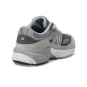 New Balance Boy's 990 V6 Lace-up Sneaker, Grey/Silver, 6 big kid
