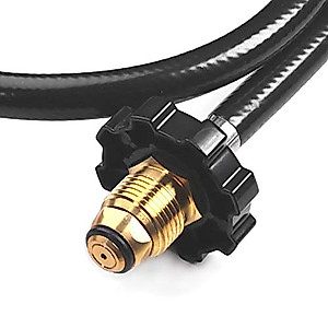 DOZYANT Universal 3 Feet Propane Refill Hose with ON-Off Control Valve Propane Refill Adapter for 1 lb Propane Tank Cylinder Bottle, POL Propane Tank Connector