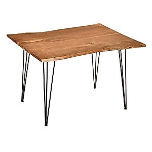 Carolina Classic SETI Live Edge Dining Table in Natural and Black