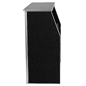 Flash Furniture Amara 4' Black Marble Laminate Foldable Bar - Portable Event Bar