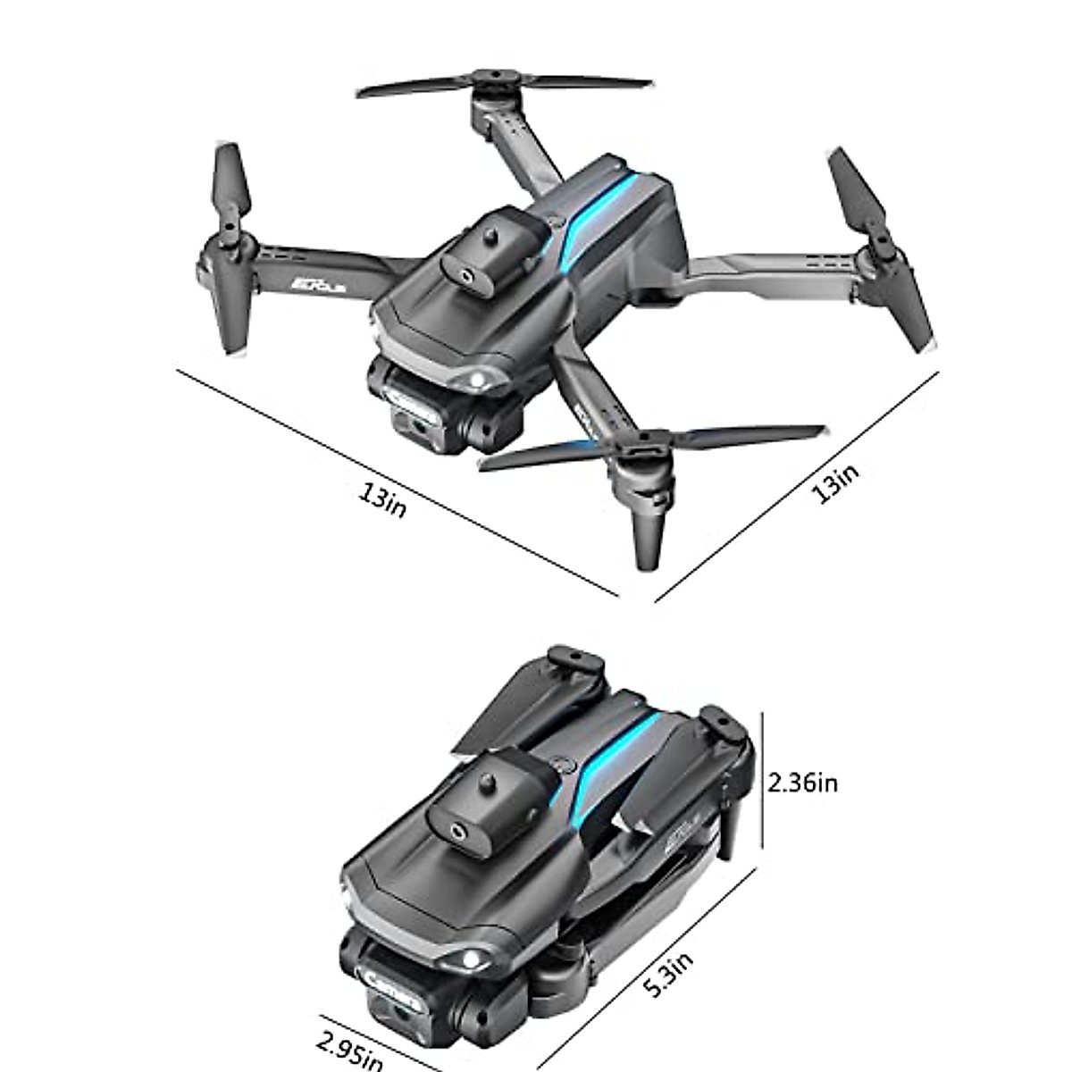 4K Camera Drone for Adults, 3.7V 2000mAh RC Drones Toy with Camera, Quadcopter with Altitude Hold, Headless Mode