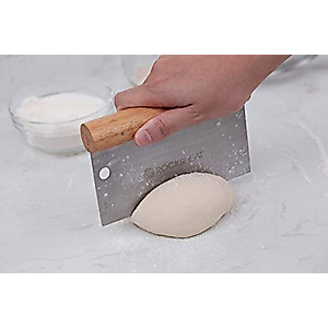 Pie Crust & Pastry Utensils Set, 2.2Lb Pie Weights Baking Beans & Pastry Dough Blender & Wood Handle Dough Cutter Set